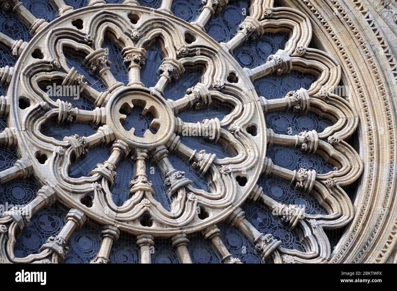 The Rose window viewed from outside Stock Photo - Alamy