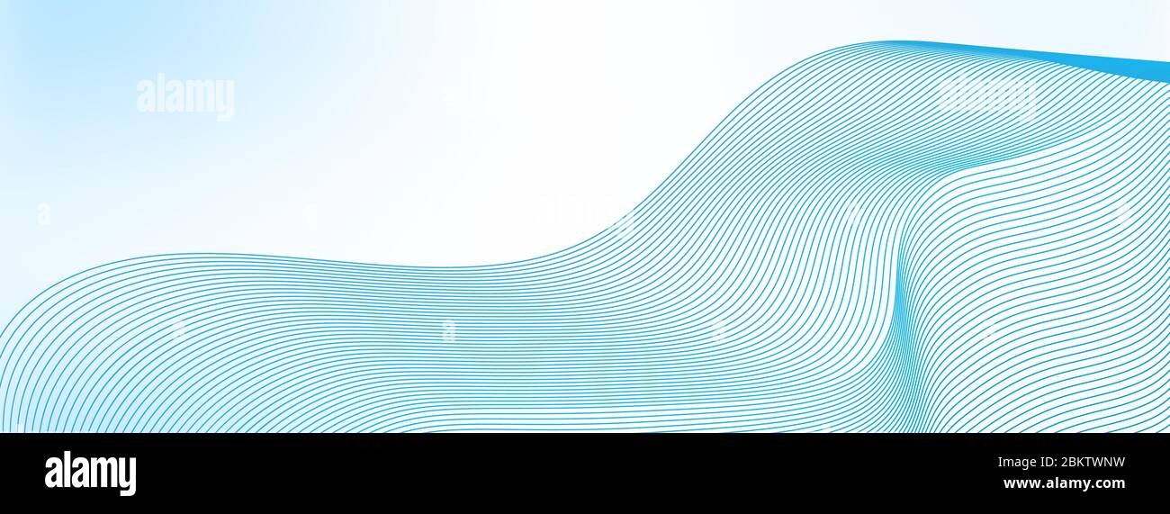 Abstract Blue Wave. template with blend shapes. Vector illustration ...