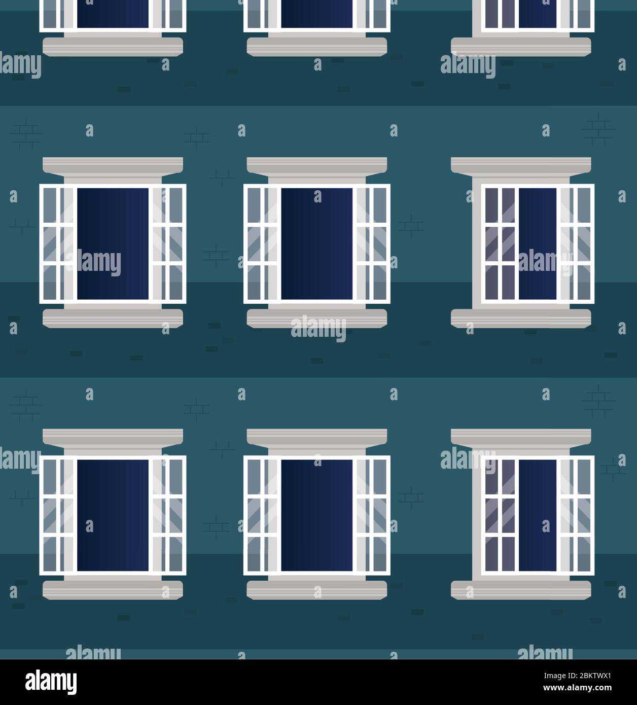 Windows outside blue building vector design Stock Vector Image & Art ...
