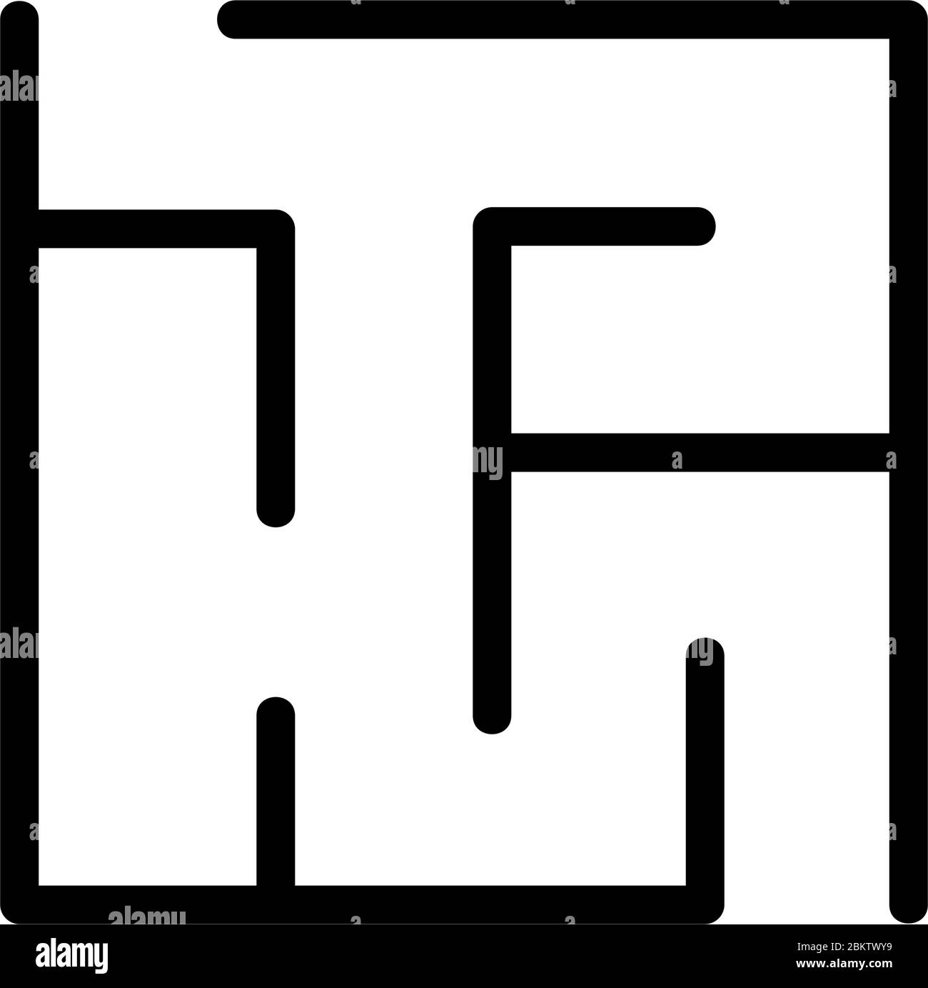 square maze icon vector outline illustration Stock Vector Image & Art ...