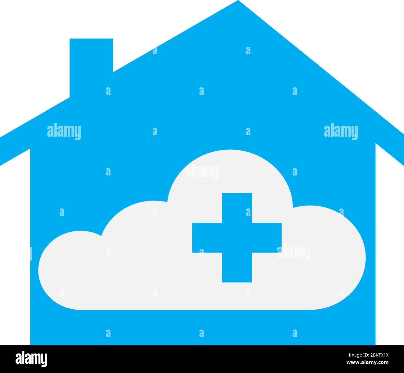 Cloud home care concept logo icon illustration Stock Vector Image & Art ...