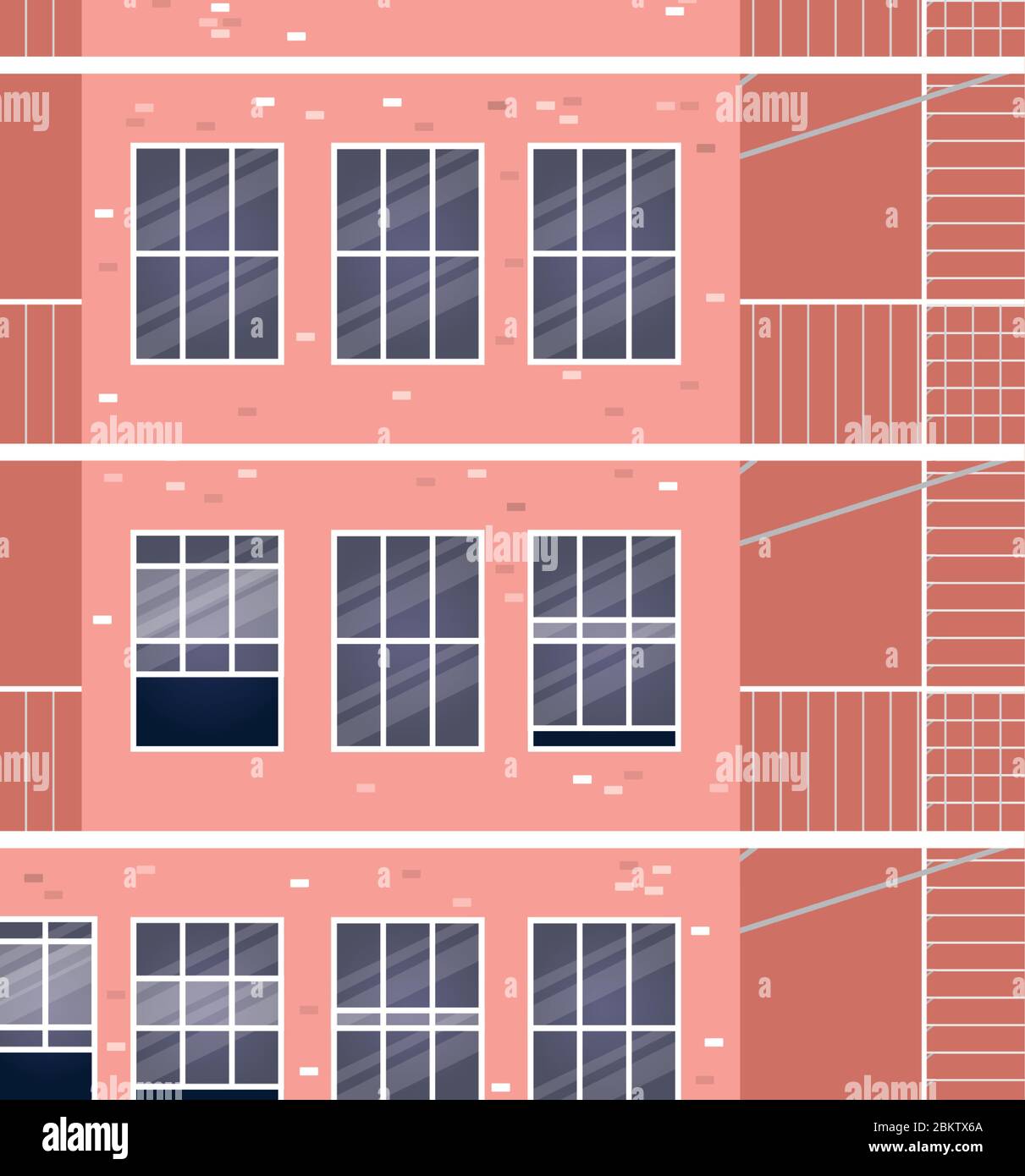 Windows outside pink building vector design Stock Vector Image & Art ...