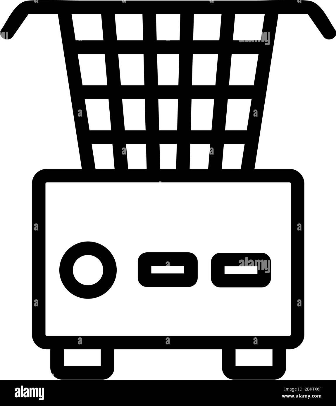 frying basket icon vector outline illustration Stock Vector Image & Art ...