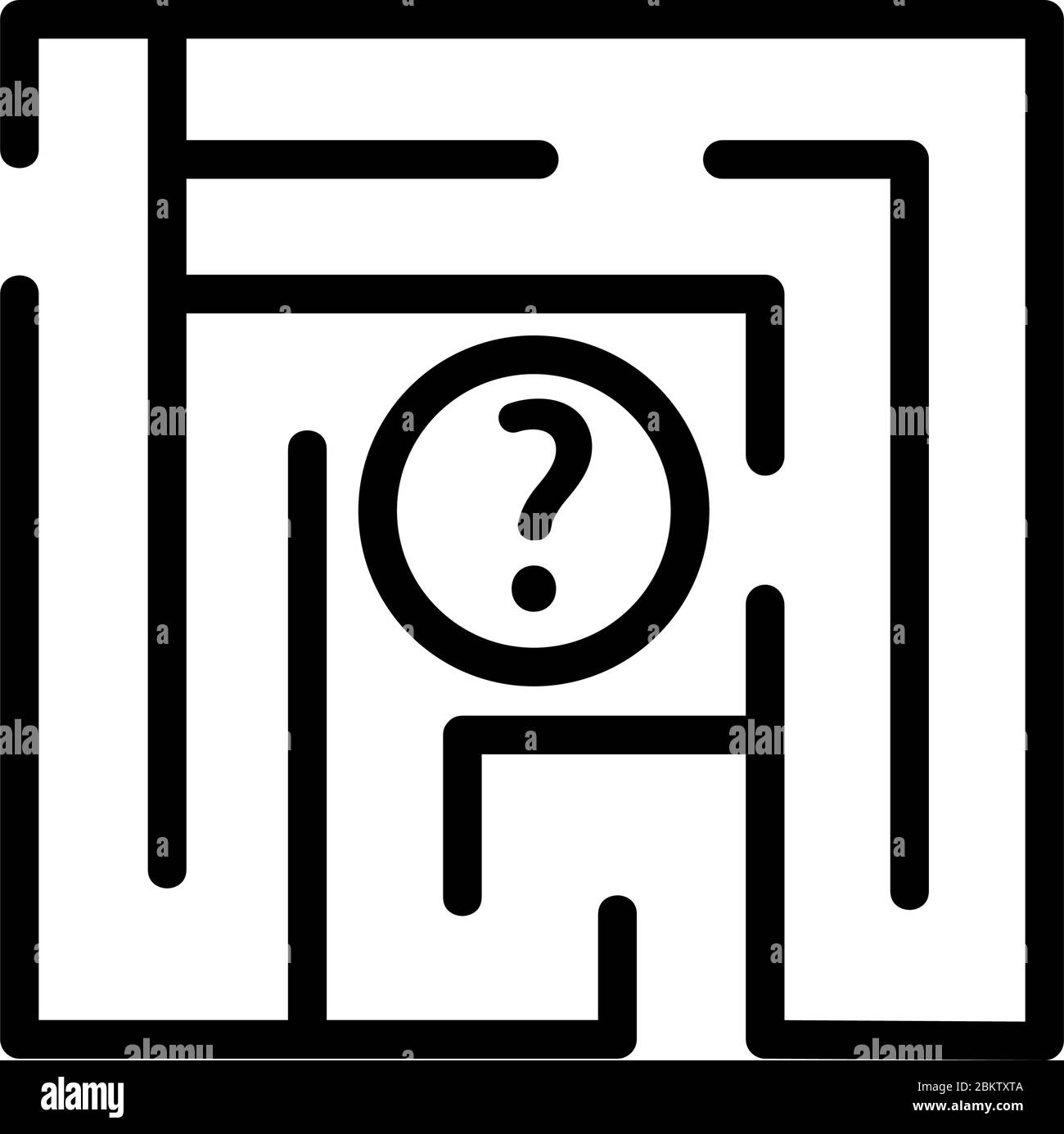 maze question icon vector outline illustration Stock Vector Image & Art ...