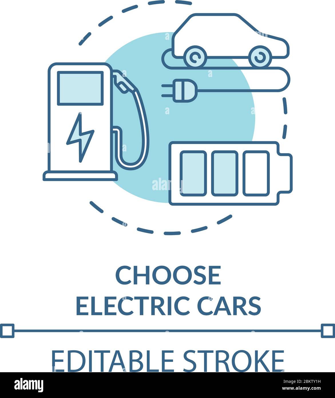 Choose electric cars turquoise concept icon Stock Vector Image & Art ...