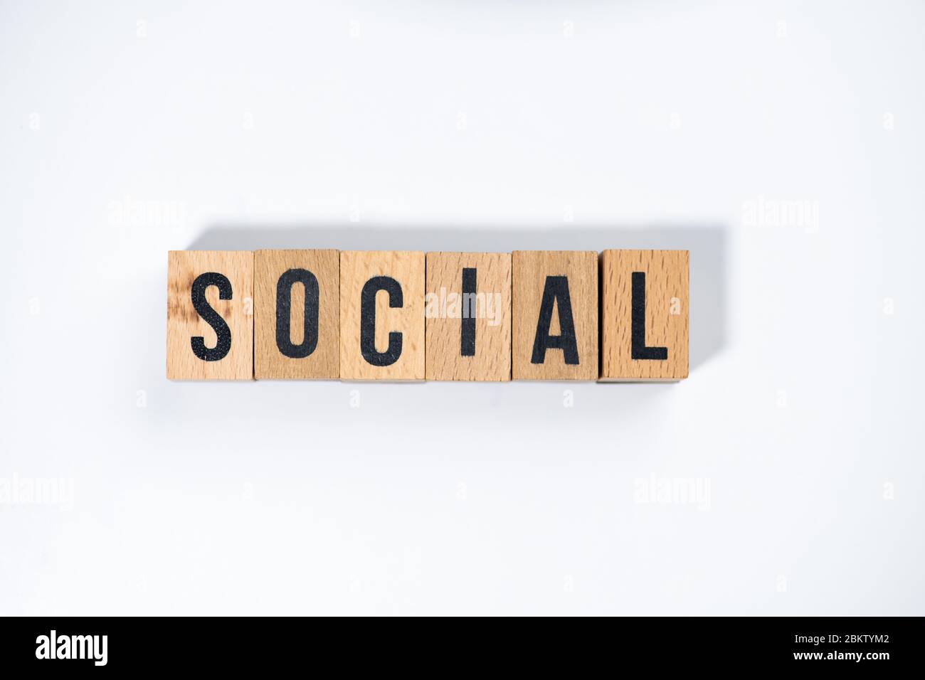 " SOCIAL " text made of wooden cube on White background Stock Photo - Alamy