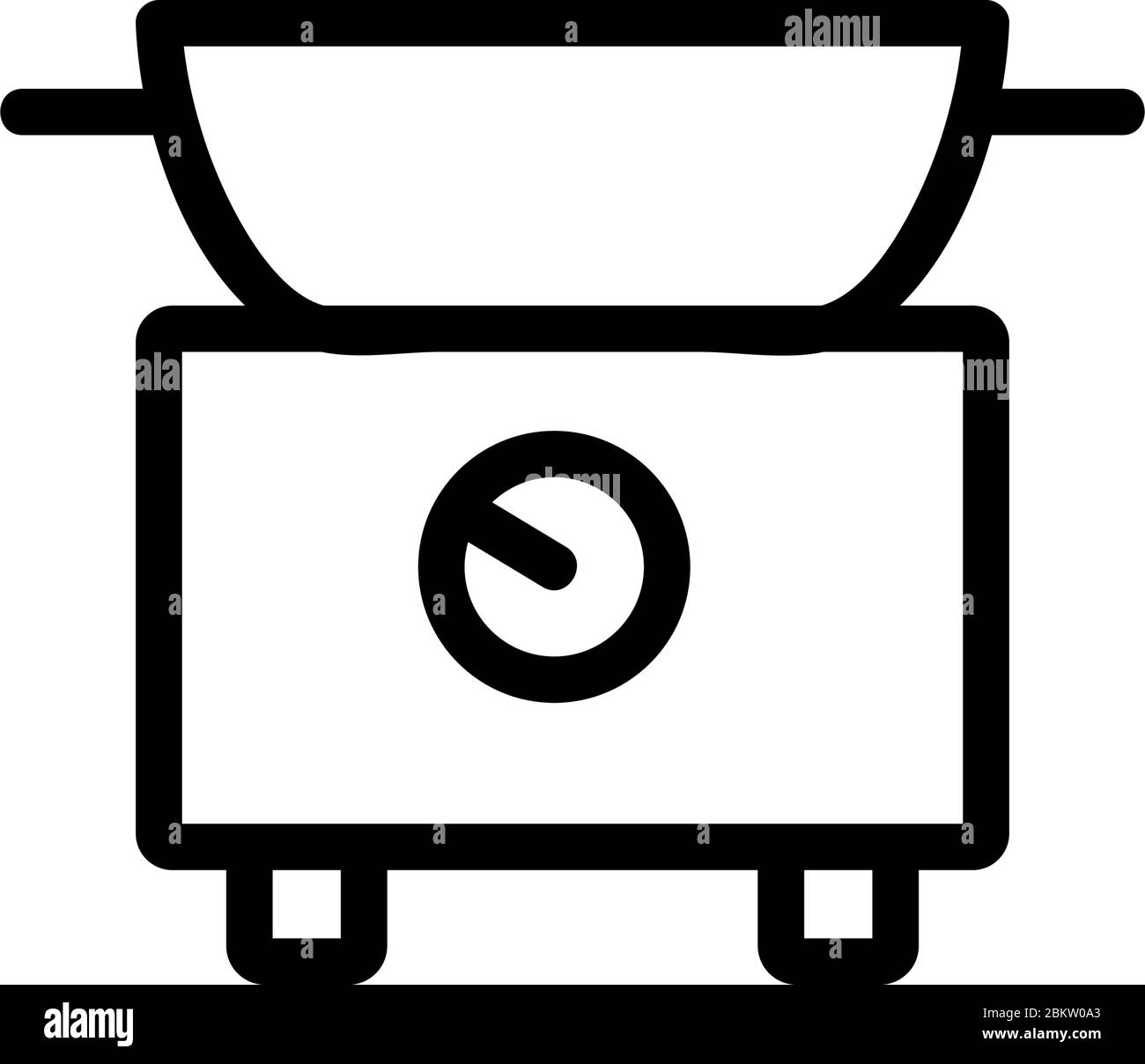 time based deep frying icon vector outline illustration Stock Vector ...