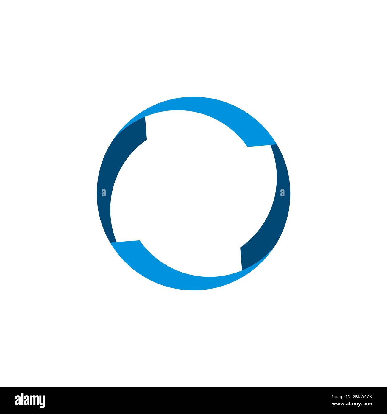 Blue Circle Swoosh Logo Template Illustration Design. Vector EPS 10 ...