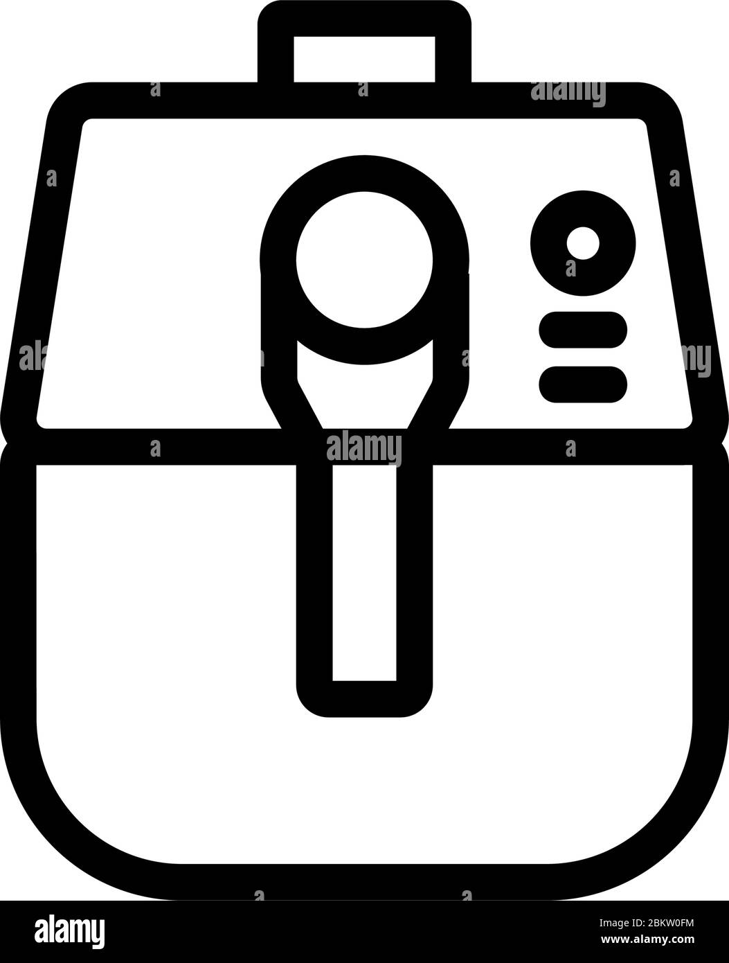 household deep fryer icon vector outline illustration Stock Vector ...
