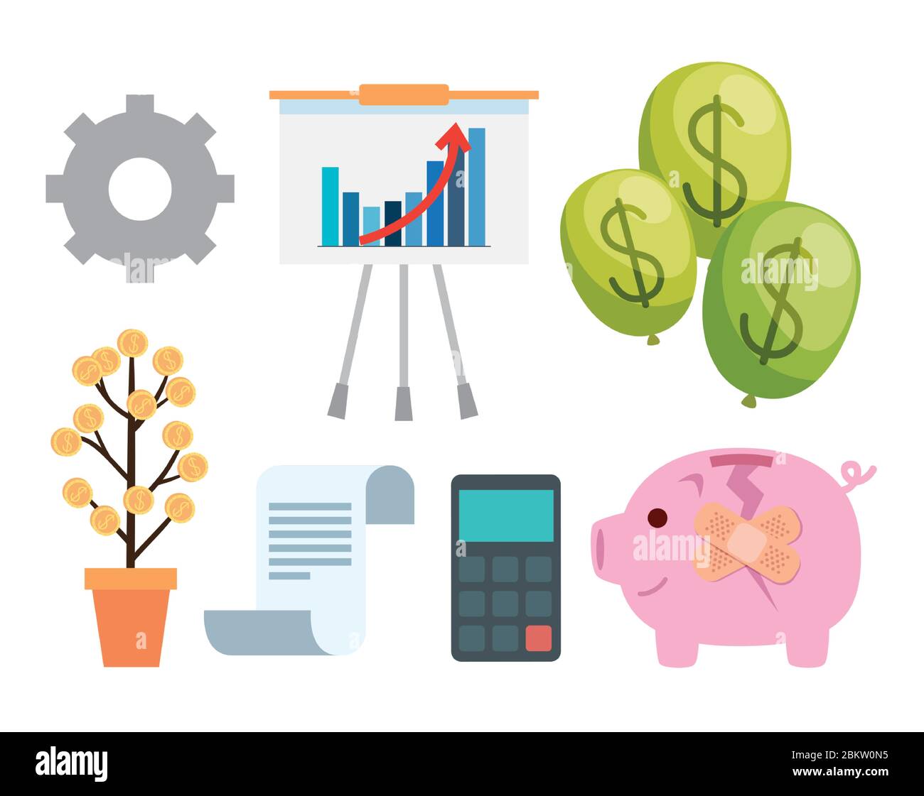 set icons of financial recovery Stock Vector Image & Art - Alamy