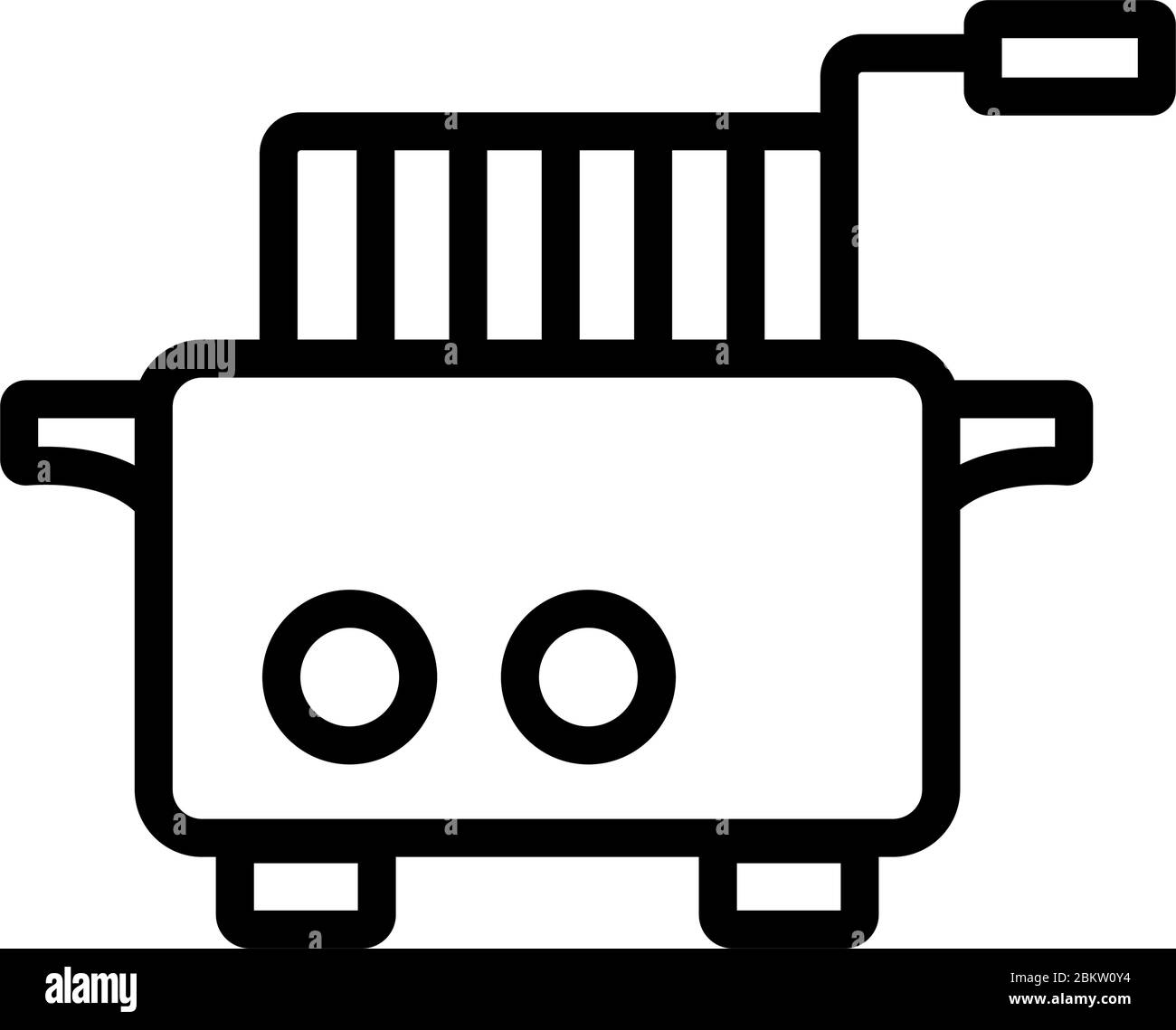 deep fryer side view icon vector outline illustration Stock Vector ...