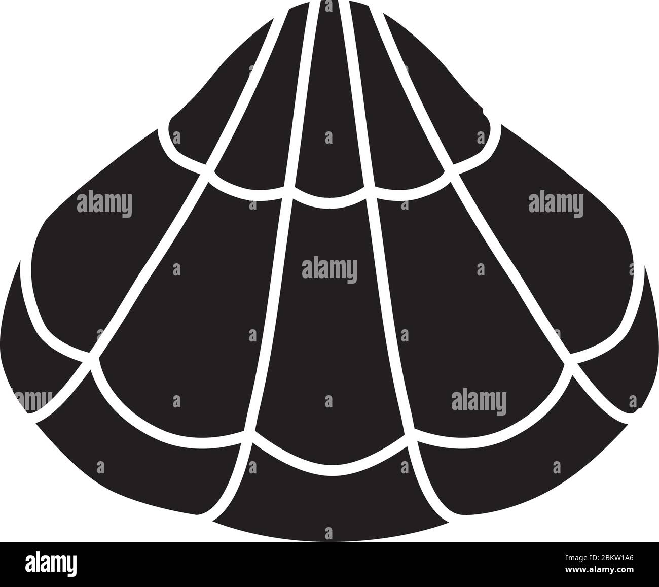 Closed clam black glyph icon Stock Vector Image & Art - Alamy