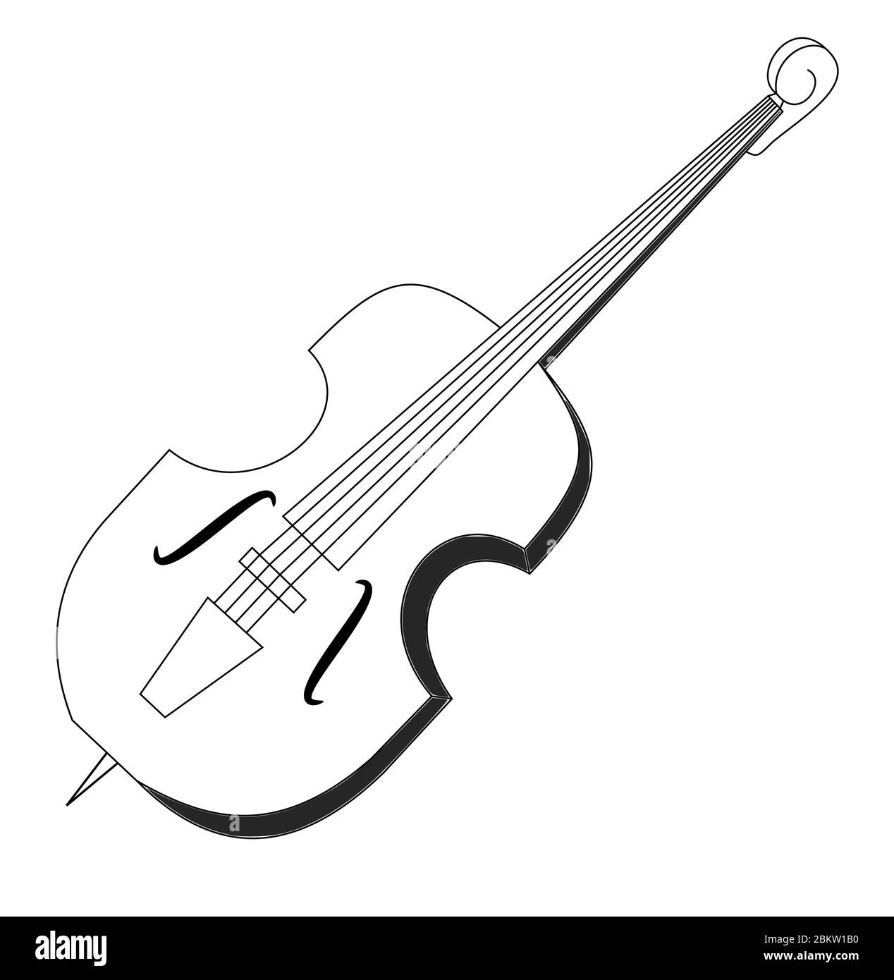 Upright Bass Drawing