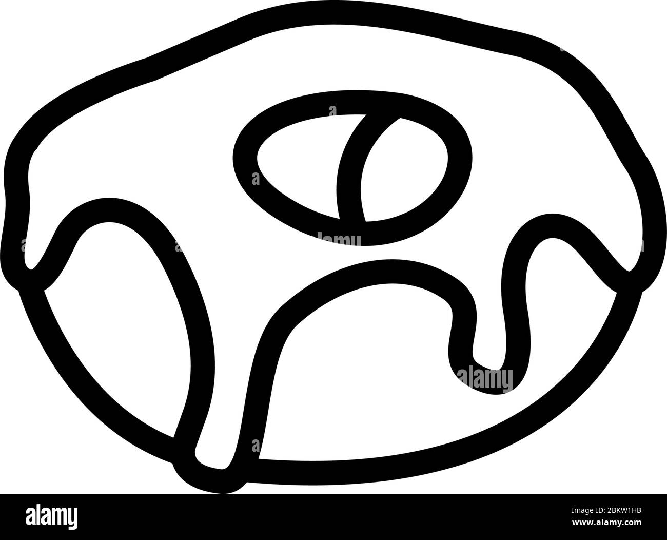 glazed donut icon vector outline illustration Stock Vector Image & Art ...