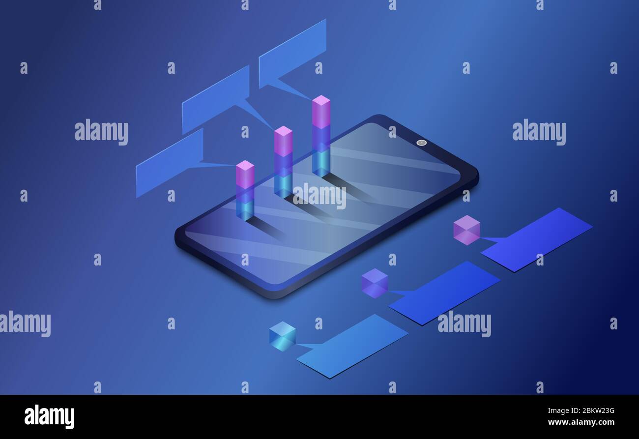 Smart phone and graph. Analysis and statistic Stock Vector Image & Art ...