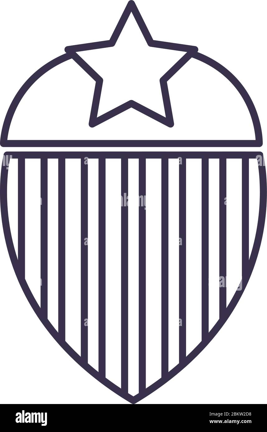 Usa flag shield line style icon design, United states independence day ... Usa flag shield line style icon design, United states independence day ...