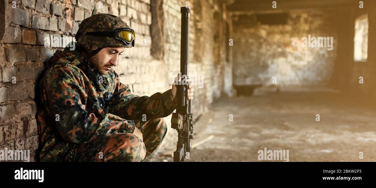 Fatigued soldier hi-res stock photography and images - Alamy