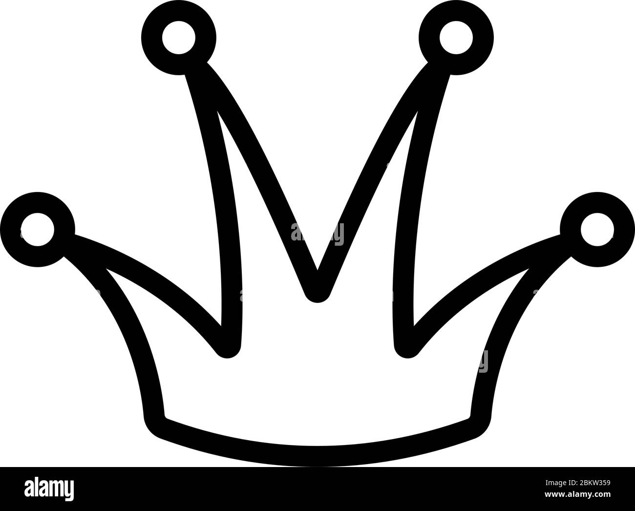 crown icon vector outline illustration Stock Vector Image & Art - Alamy