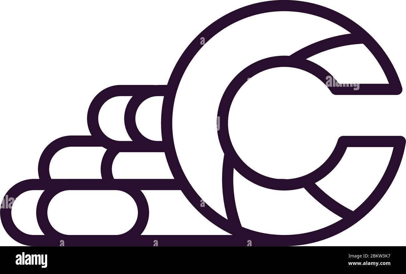 Abstract c shape line style icon design, Logo brand and corporate theme ...