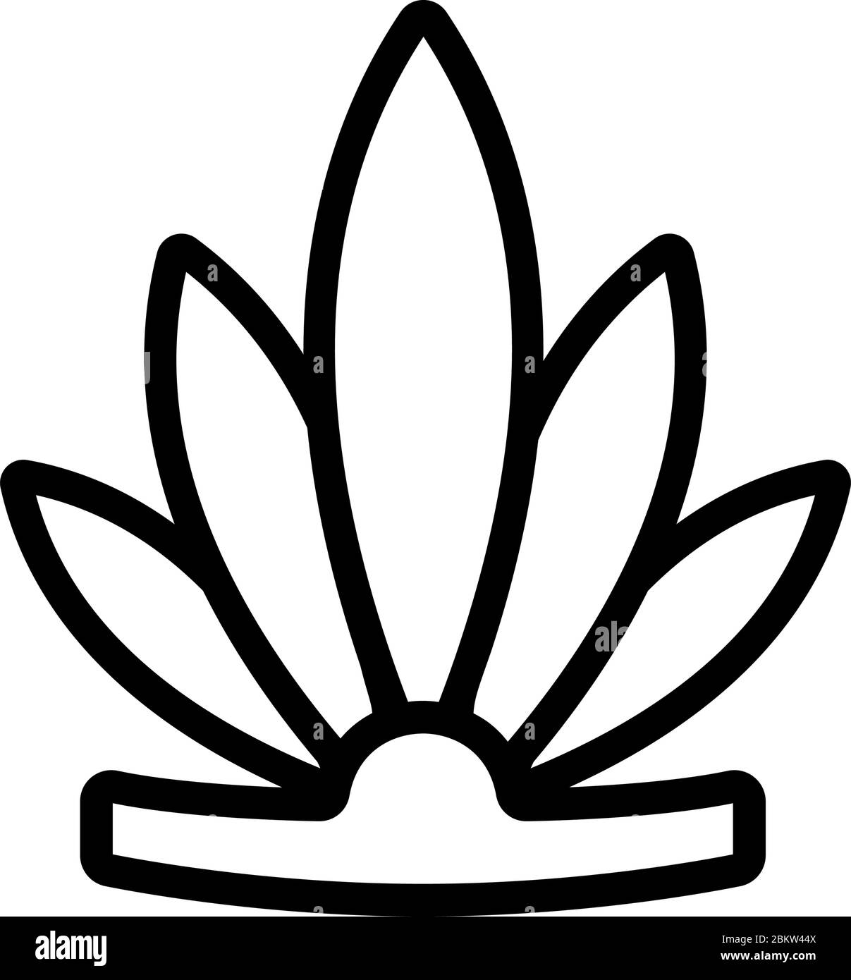 Indian Feather Headdress Icon Vector Indian Feather Headdress Sign