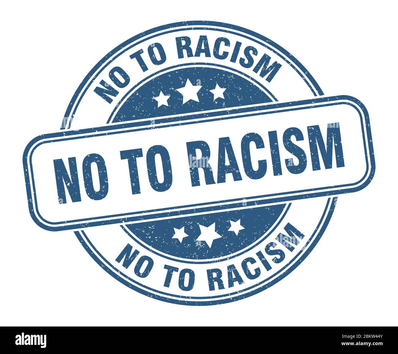 no to racism stamp. no to racism round grunge sign. label Stock Vector ...