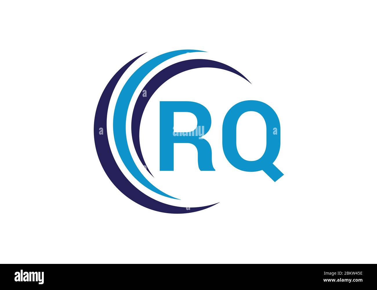 Initial Monogram Letter R Q Logo Design Vector Template. Graphic ...