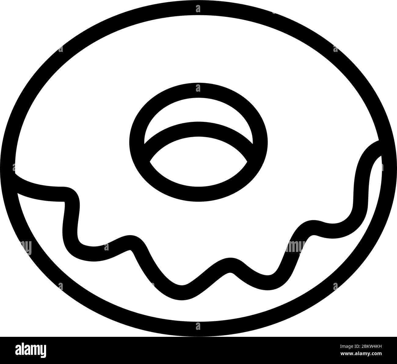icing donut icon vector outline illustration Stock Vector Image & Art ...
