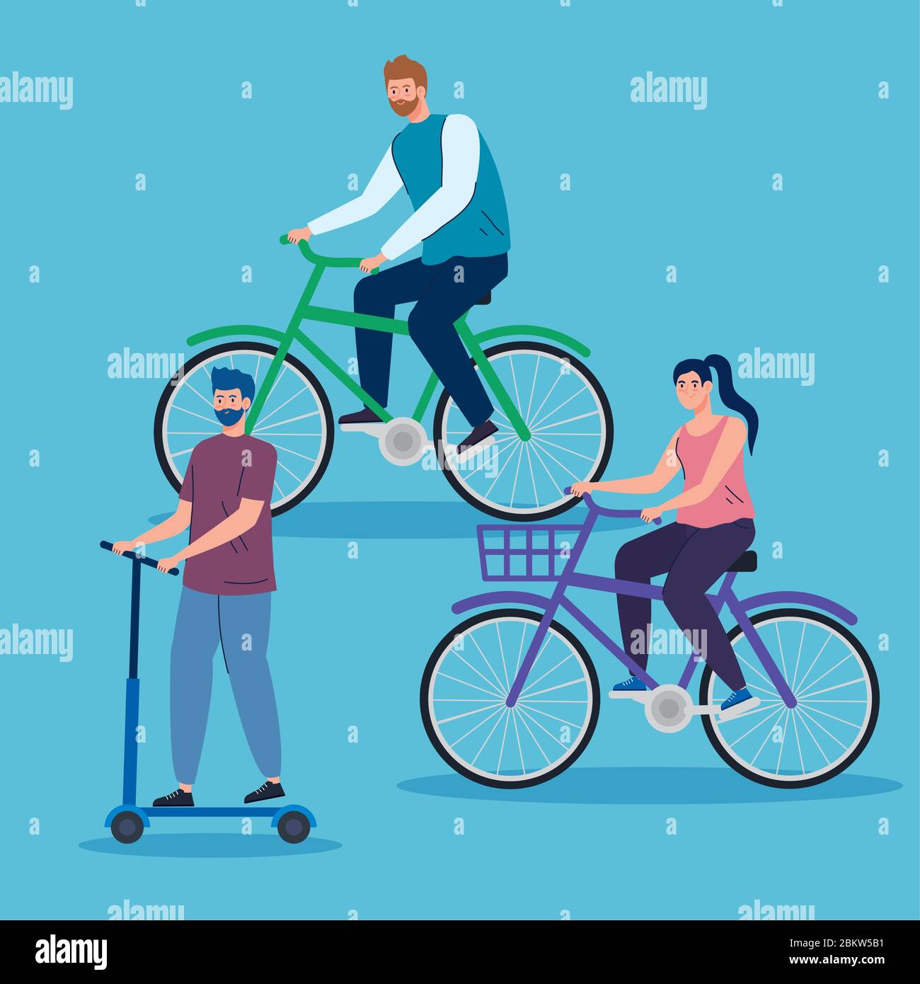 Lady in scooter Stock Vector Images - Alamy