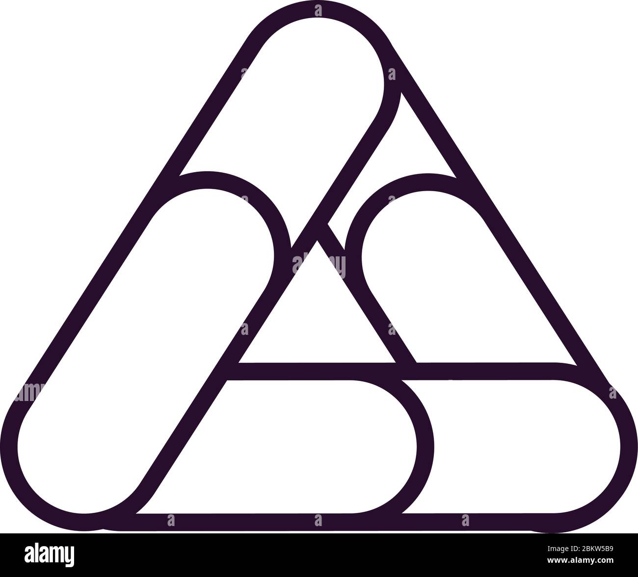 Abstract triangle shape line style icon design, Logo brand and ...
