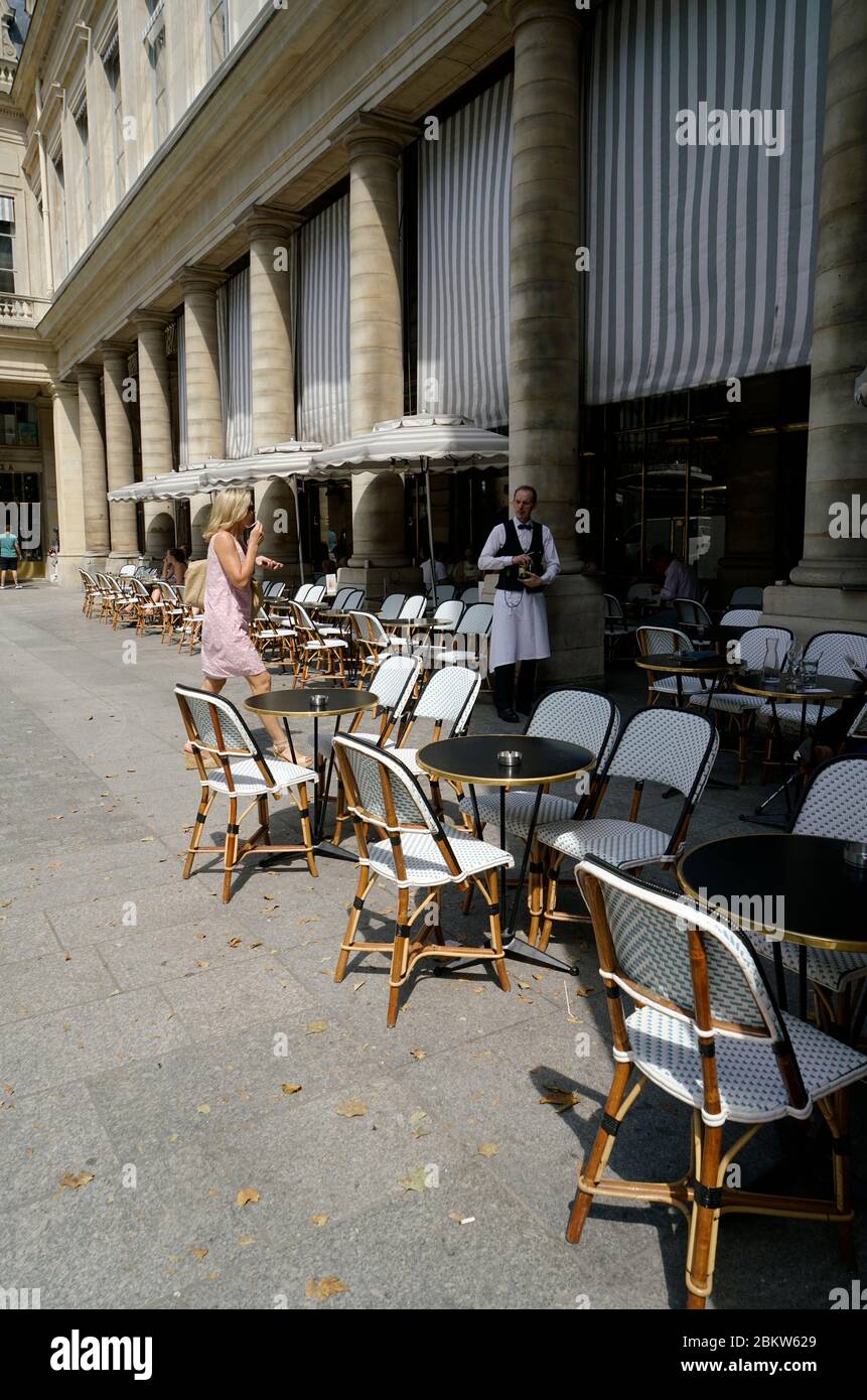 Le Nemours Cafe in Place Colette by The Palais-Royal.Paris.France Stock ...