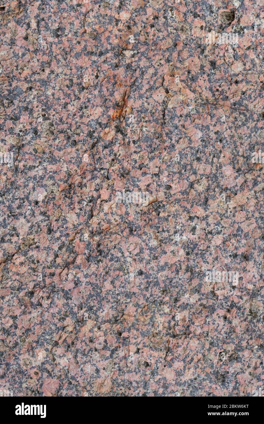 Natural untreated granite stone surface with fine-grained structure of ...