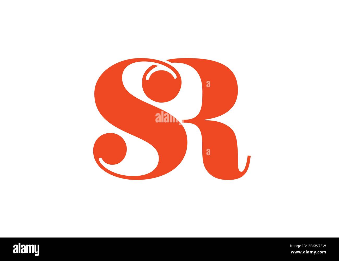 Initial Monogram Letter SR Logo Design Vector Template. Graphic ...