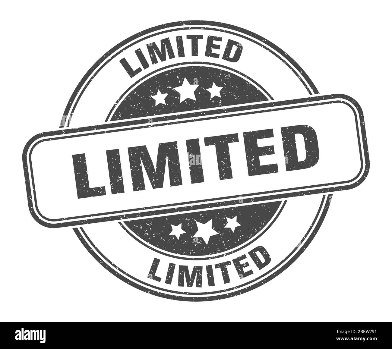 Limited stamp label round Black and White Stock Photos & Images - Alamy