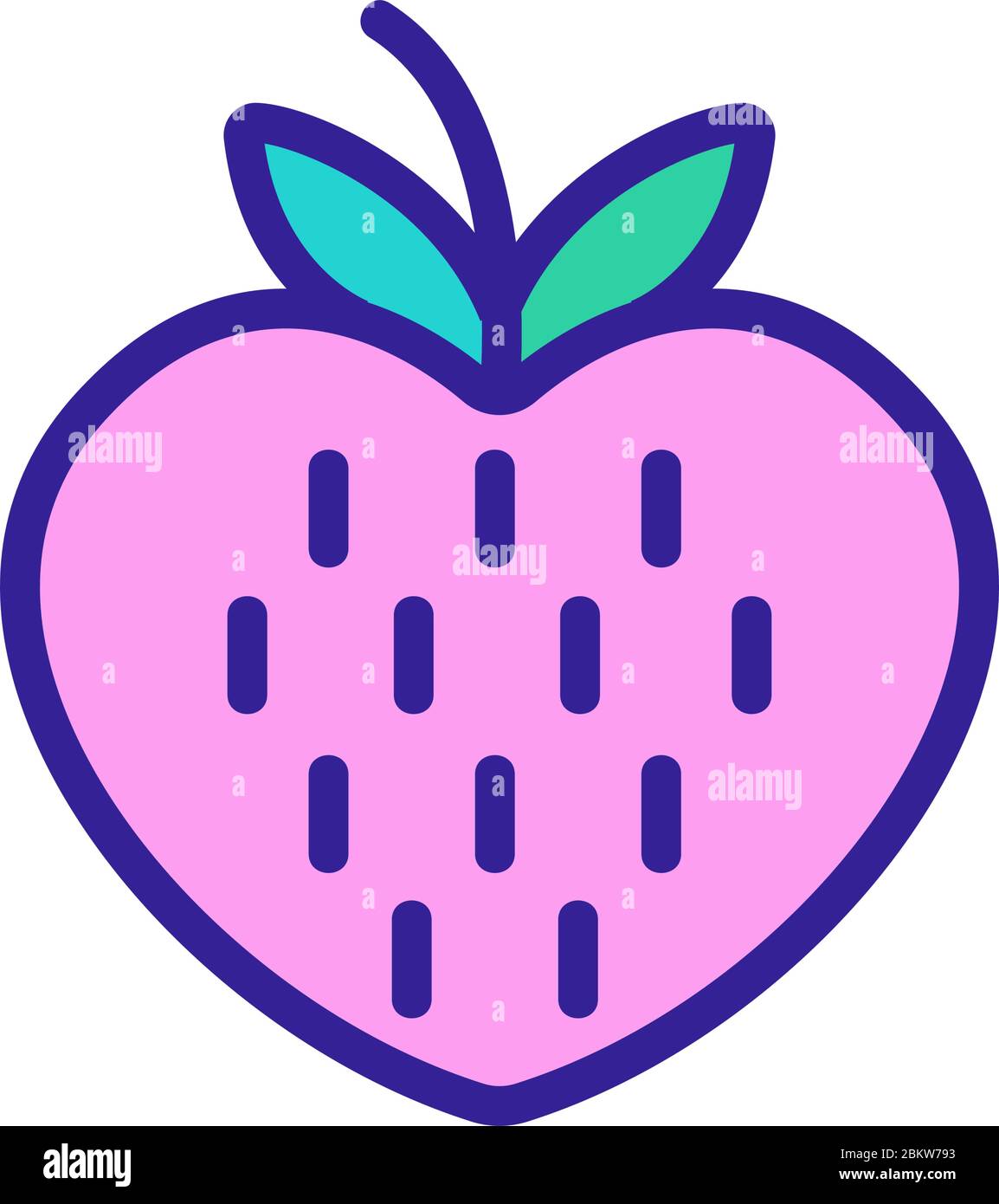 strawberry icon vector outline illustration Stock Vector Image & Art ...