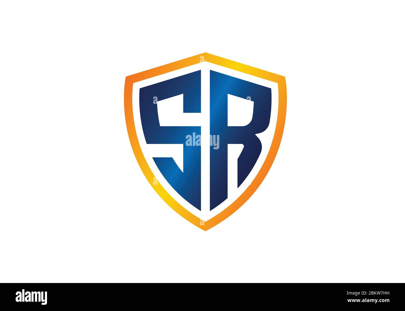 Initial Monogram Letter SR Logo Design Vector Template. Graphic ...