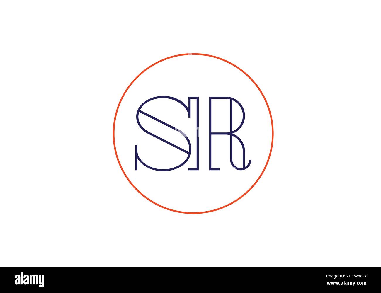 Initial Monogram Letter SR Logo Design Vector Template. Graphic Alphabet Symbol for Corporate ...