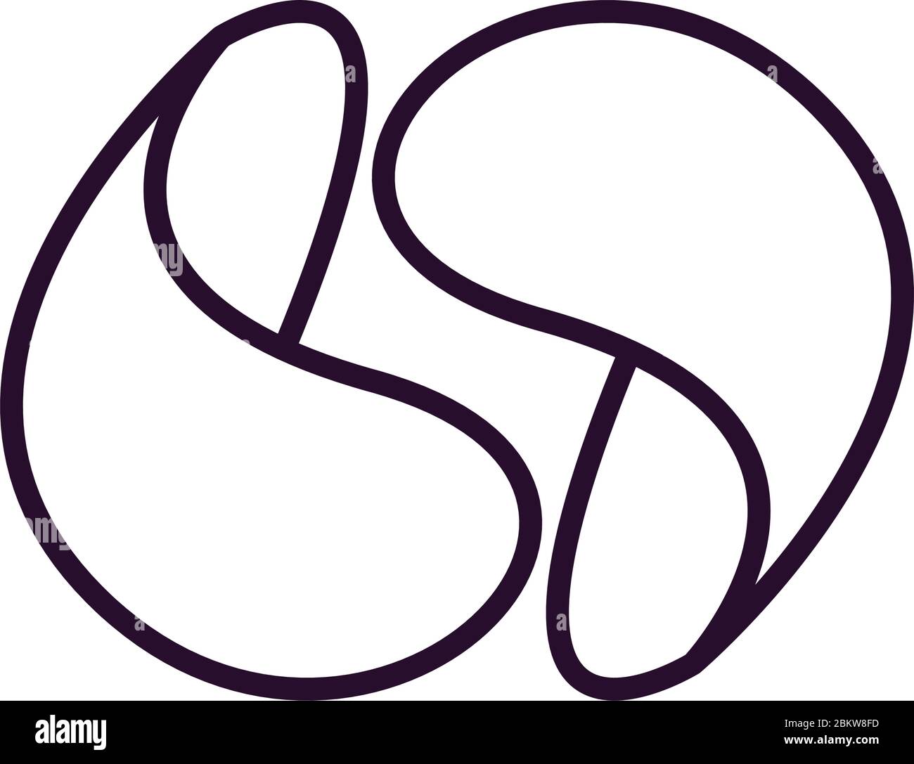 Abstract commas shapes line style icon design, Logo brand and corporate ...