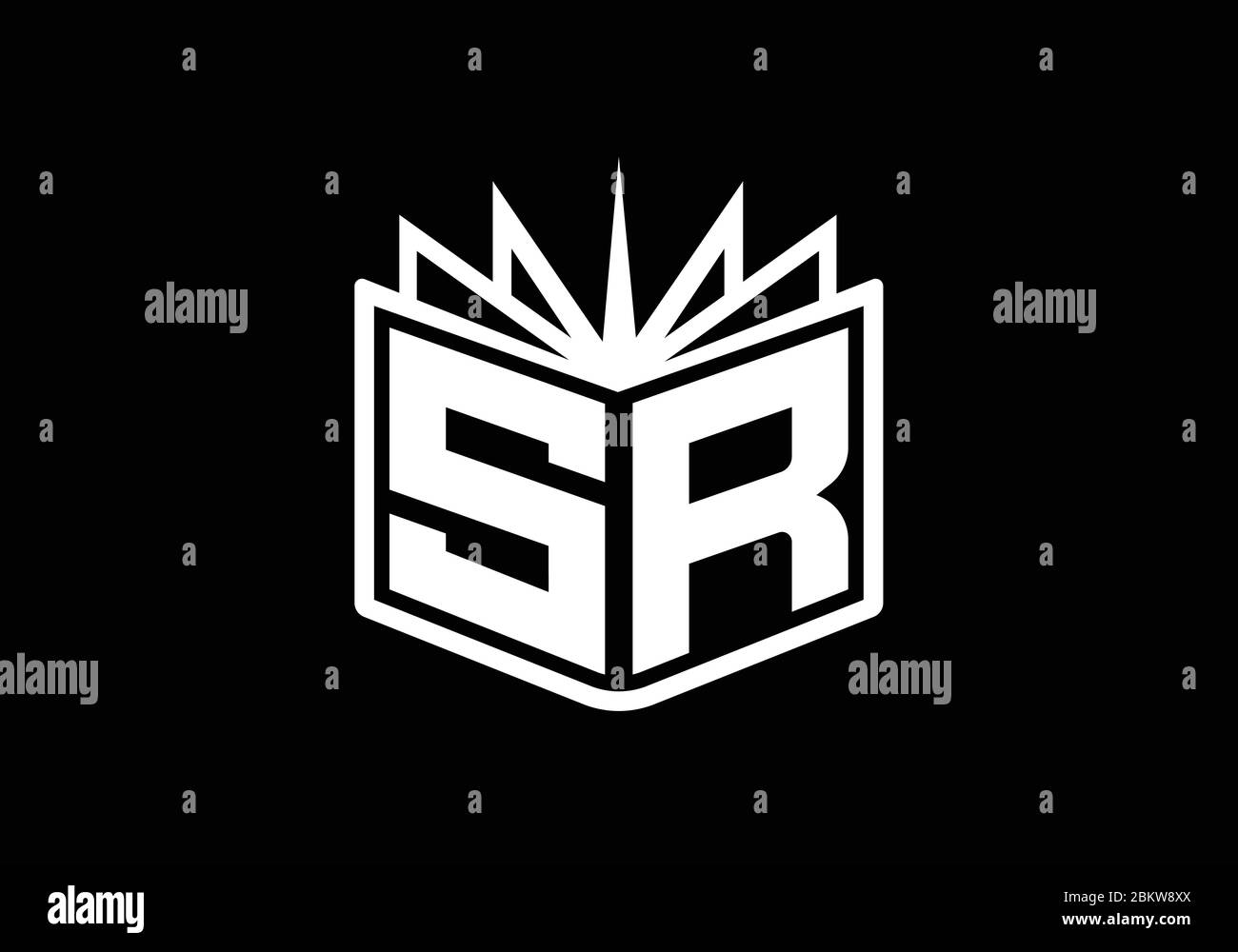 Initial Monogram Letter SR Logo Design Vector Template. Graphic ...