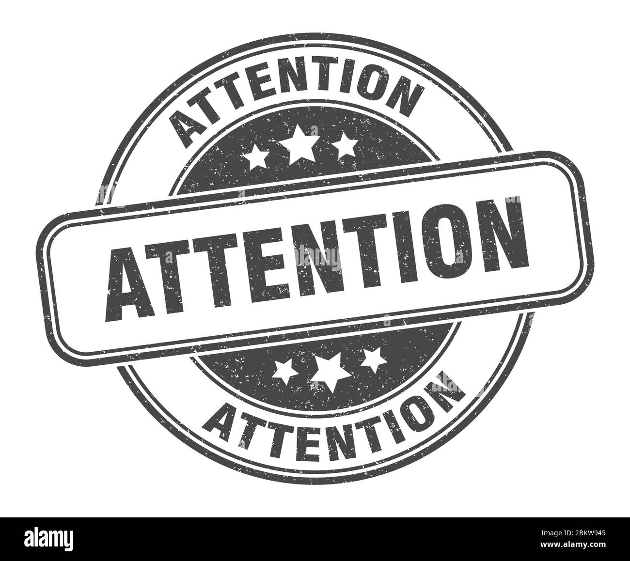 attention stamp. attention round grunge sign. label Stock Vector Image ...