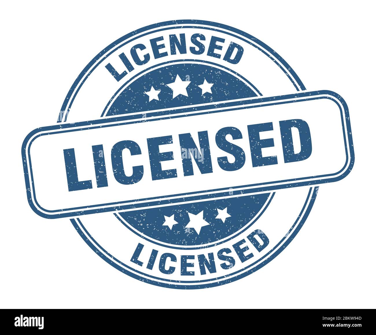 licensed stamp. licensed round grunge sign. label Stock Vector Image ...