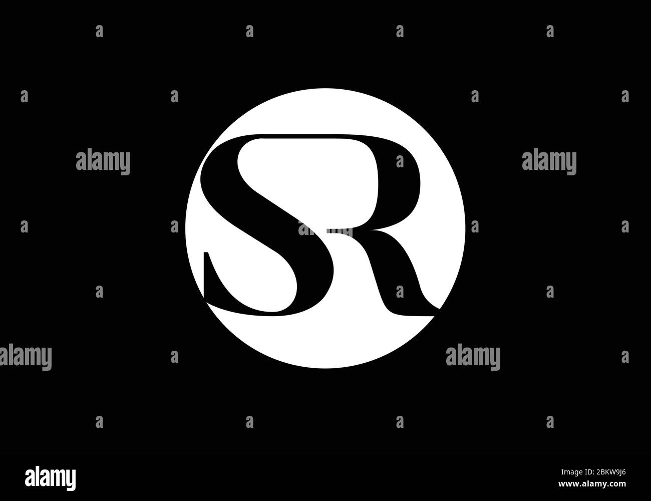 Initial Monogram Letter SR Logo Design Vector Template. Graphic ...