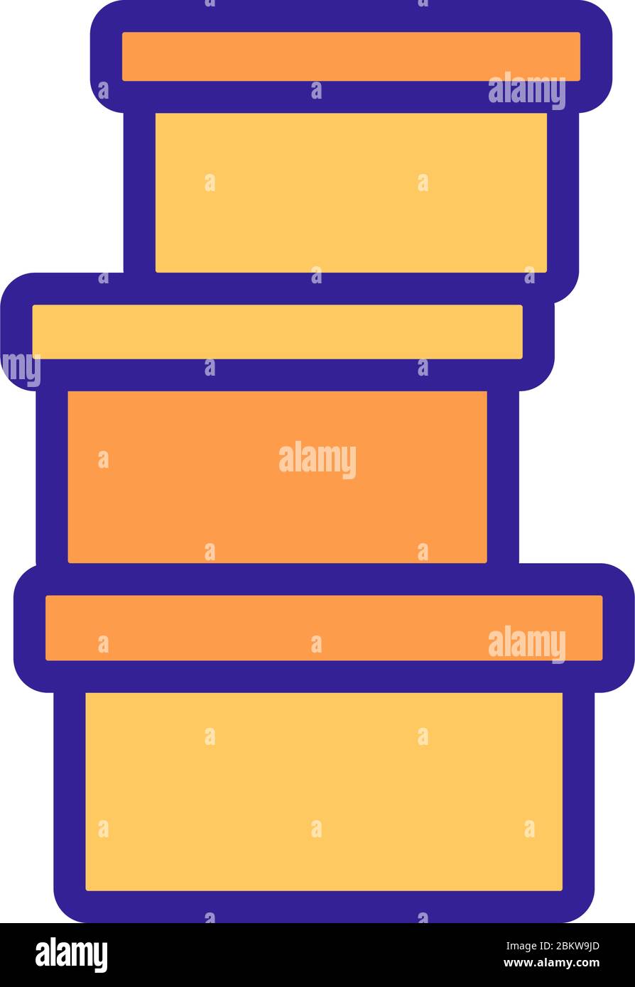 shoe boxes icon vector outline illustration Stock Vector Image & Art ...