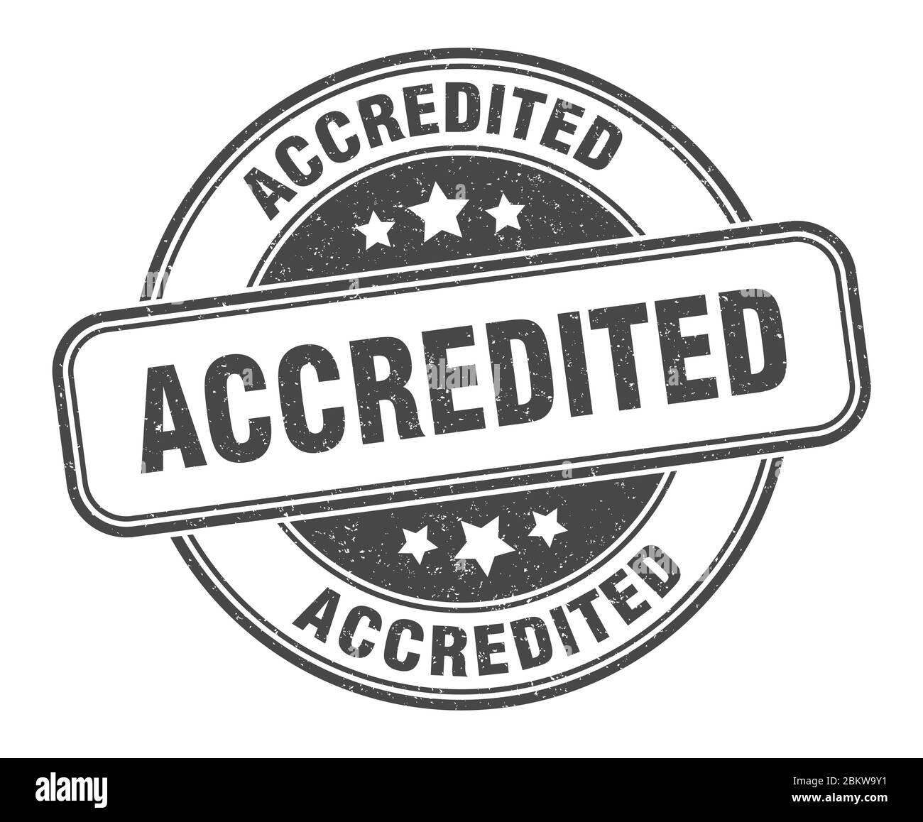accredited stamp. accredited round grunge sign. label Stock Vector ...