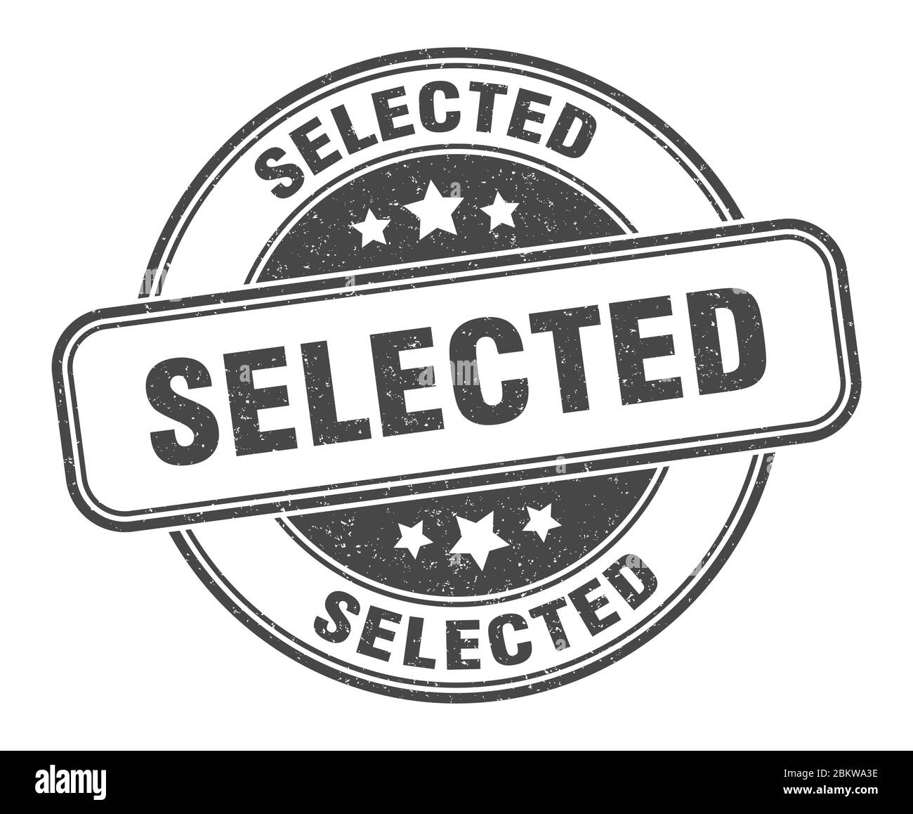 selected stamp. selected round grunge sign. label Stock Vector Image ...