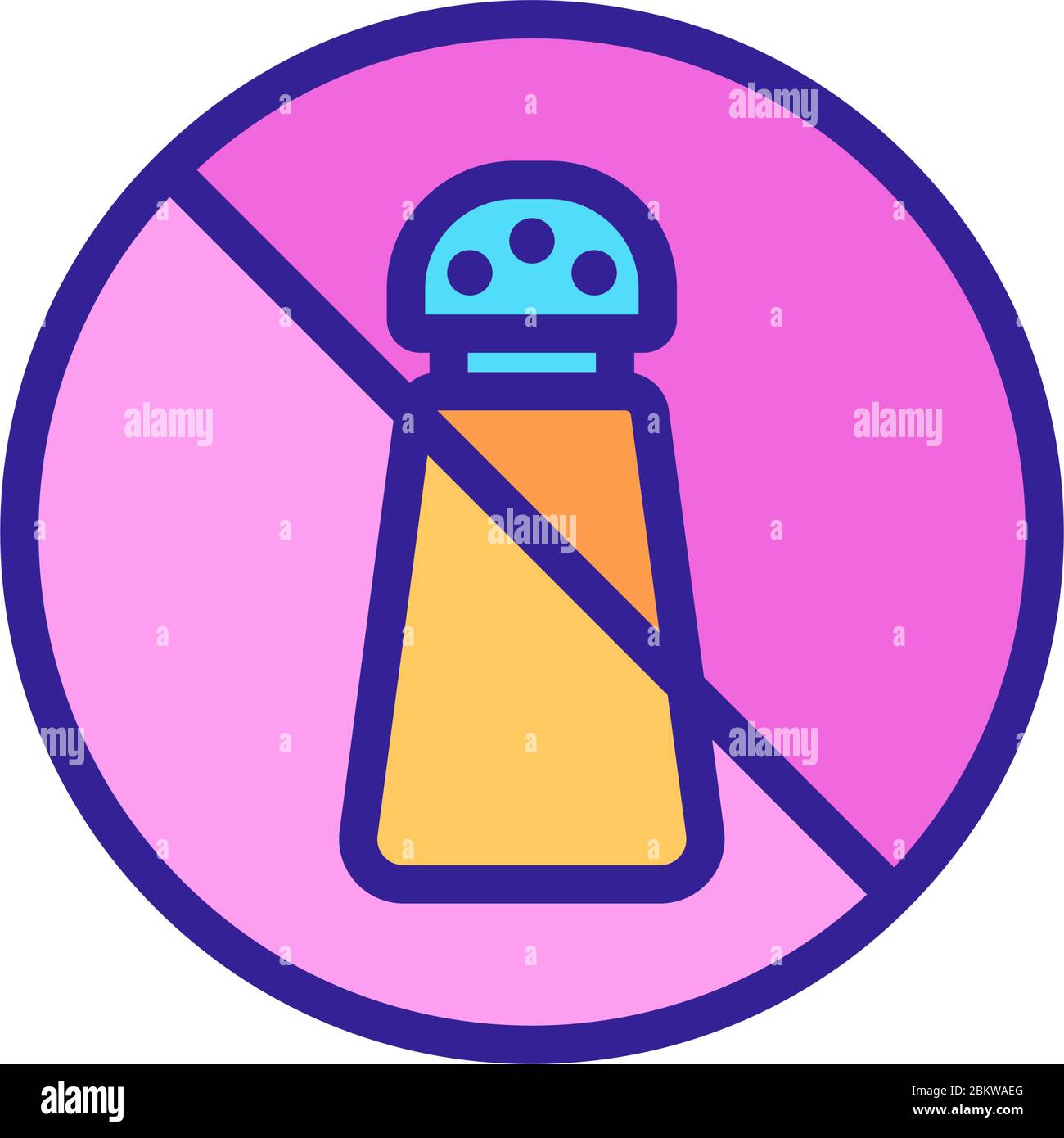 salt ban icon vector outline illustration Stock Vector Image & Art - Alamy