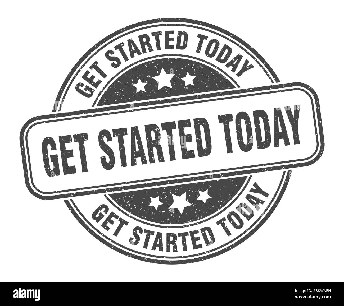 get started today stamp. get started today round grunge sign. label ...