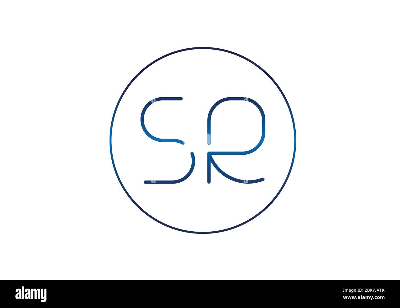 Initial Monogram Letter SR Logo Design Vector Template. Graphic ...