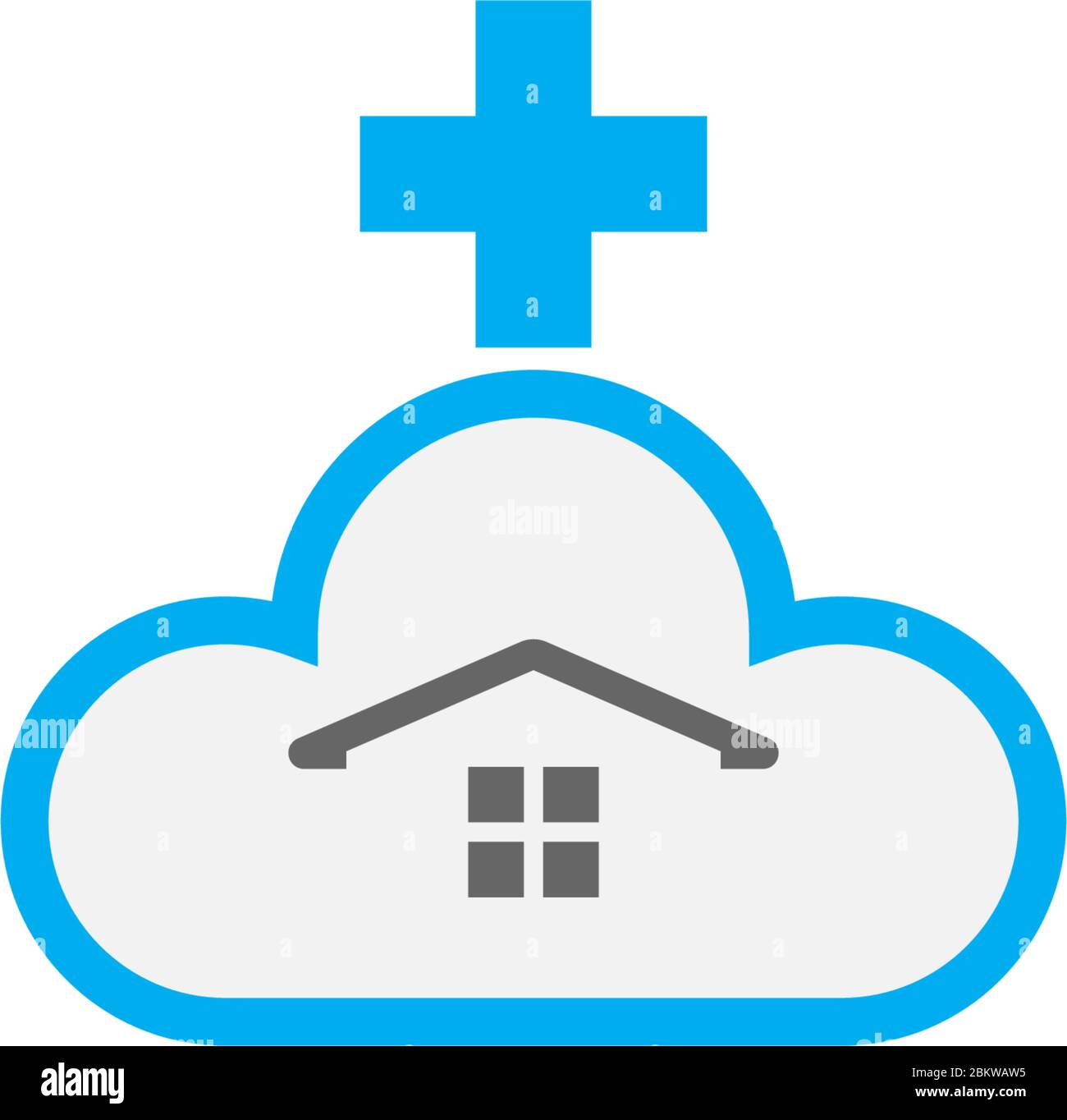 Cloud home care concept logo icon illustration Stock Vector Image & Art ...