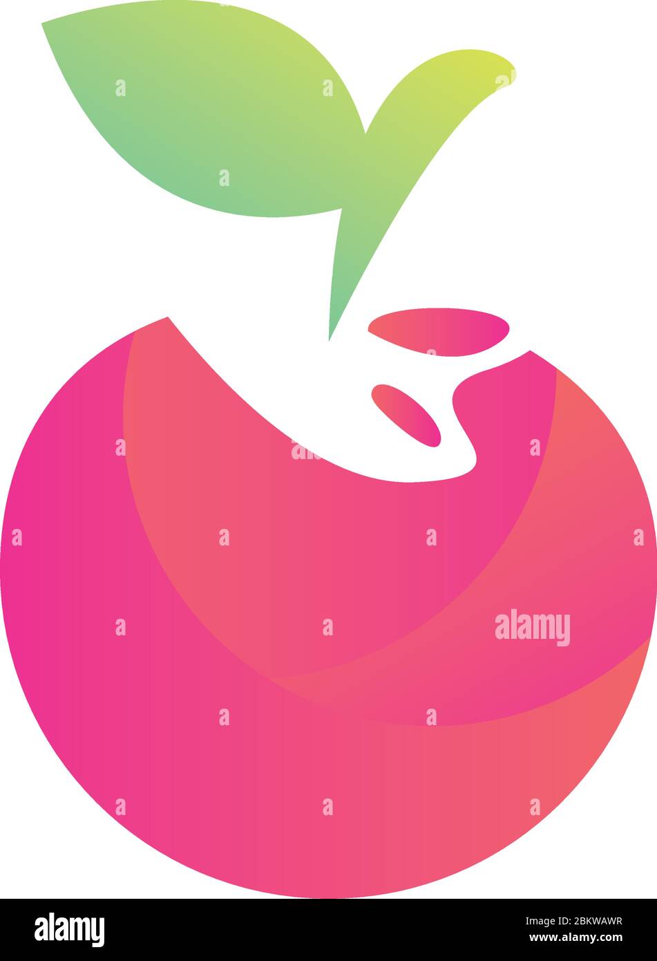 Apple gradient style icon design, Fruit healthy organic food sweet and ...