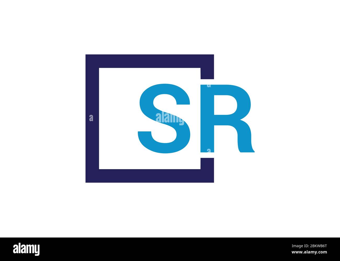 Initial Monogram Letter SR Logo Design Vector Template. Graphic ...